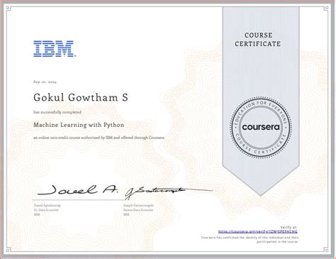 gokulgowtham saravanan on linkedin ibm coursera machinelearning python datascience ibm