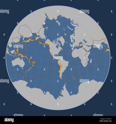 Shape Of The Caribbean Tectonic Plate On The Solid Contour Map In The Lagrange Oblique