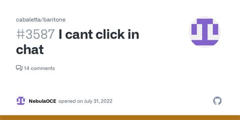 I Cant Click In Chat · Issue 3587 · Cabalettabaritone · Github