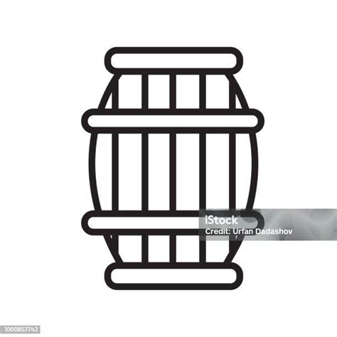 배럴 아이콘 벡터 기호와 기호 흰색 배경 배럴 로고 개념 개요 기호 선형 부호 개요 기호 선형 기호에 고립 가솔린에 대한 스톡 벡터 아트 및 기타 이미지 Istock