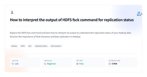 How To Interpret The Output Of Hdfs Fsck Command For Replication Status