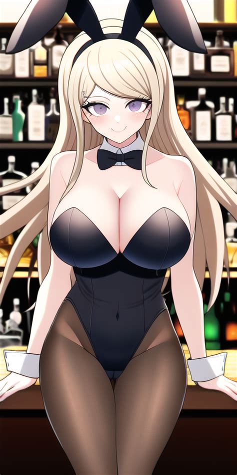 Rule 34 Ai Generated Akamatsu Kaede Bar Big Breasts Blonde Hair Cleavage Danganronpa