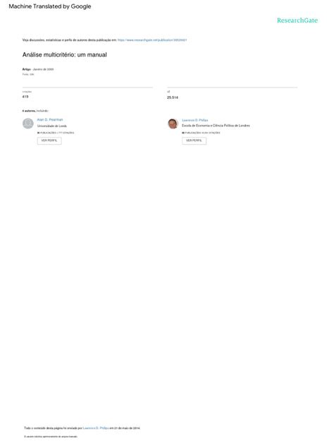 Multi Criteria Analysis Pdf Análise De Custo Benefício Economia