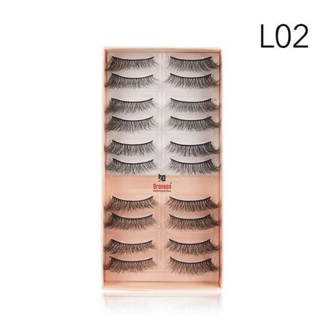 Eyelash Set 3D False Long And Natural Eye Makeup 10 Pairs No L02