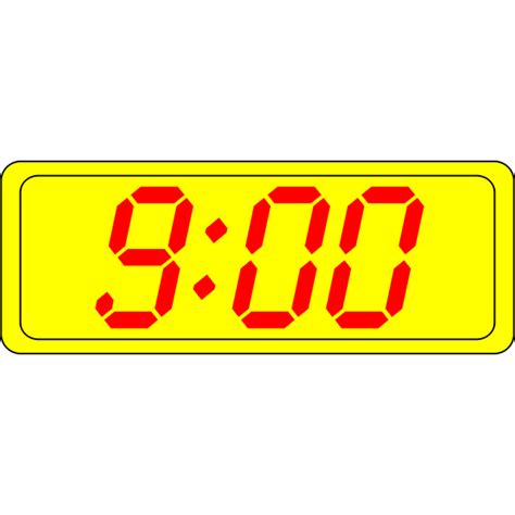 Digital Clock Display Vector Graphics Free Svg