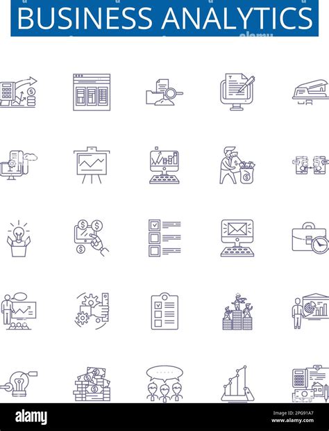Business Analytics Line Icons Signs Set Design Collection Of Analytics