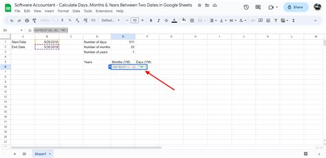 Calculate Days Months Years Between Two Dates In Google Sheets