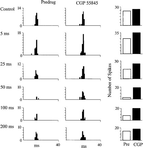 The Effect Of Cgp 55845 On A Representative Neuron Poststimulus Time