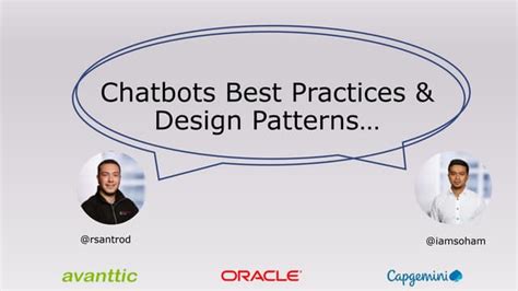 Dev5106 Chatbots Best Practices And Design Patterns Pptx