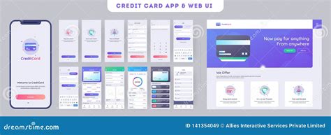 Online Payment Or Credit Cards App Ui Kit For Responsive Mobile App