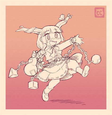 Ibuki Suika And Hiroi Kikuri Touhou And More Drawn By Chimeracauldron Danbooru