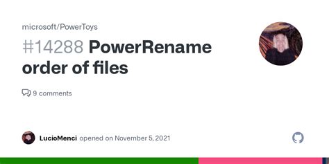 PowerRename Order Of Files Issue Microsoft PowerToys GitHub