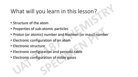 Atomic Structure And The Periodic Table PowerPoint Slides MyPrivateTutor UAE
