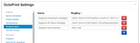 Save Terminal Settings Development Octoprint Community Forum