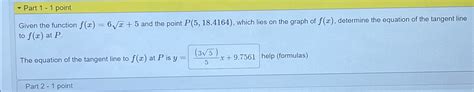 Solved Part 1 1 ﻿pointgiven The Function Fx6x25 ﻿and
