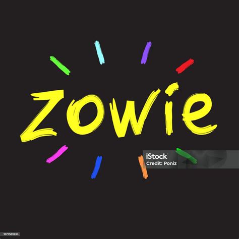 Zowie정서적 필기 견적 미국의 속어 도시 사전 포스터 티셔츠 가방 로고 엽서 전단 스티커 셔츠 컵 배지 대 한 인쇄 간단한