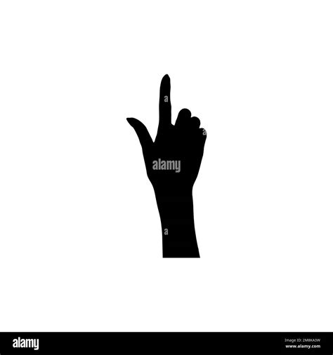 Woman Hand Pointer Icon Simple Style Fingerprint Poster Background