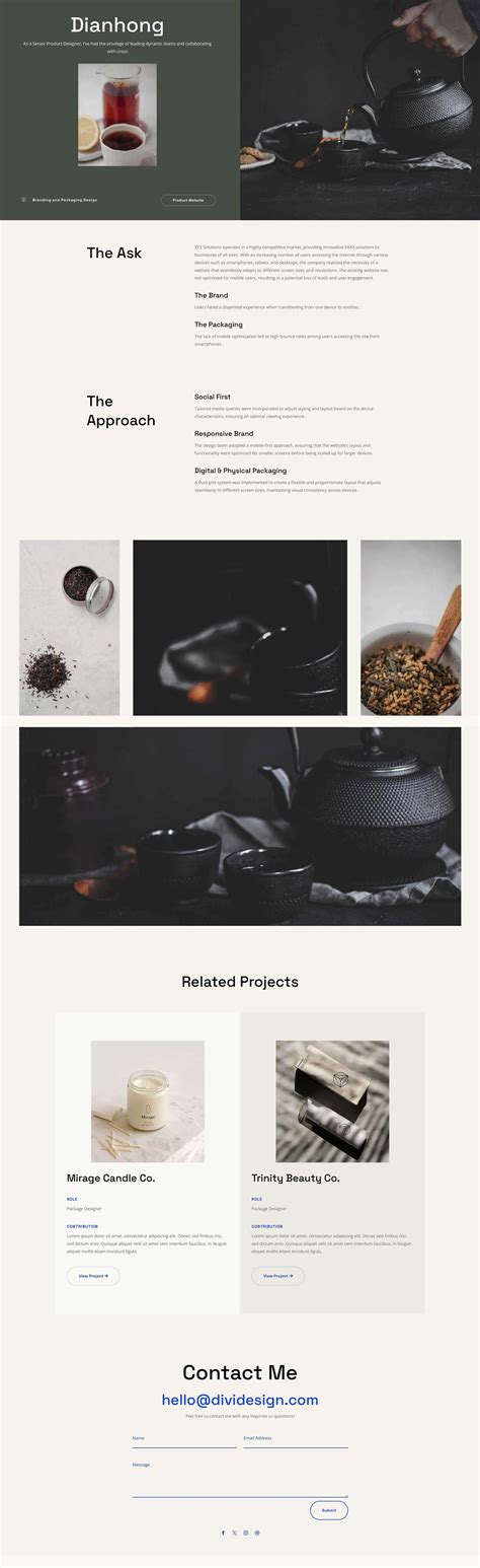 Design Portfolio Project Page Divi Layout By Elegant Themes