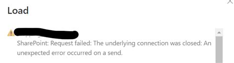 Unexpected Error The Underlying Connection Was Cl Microsoft Fabric Community