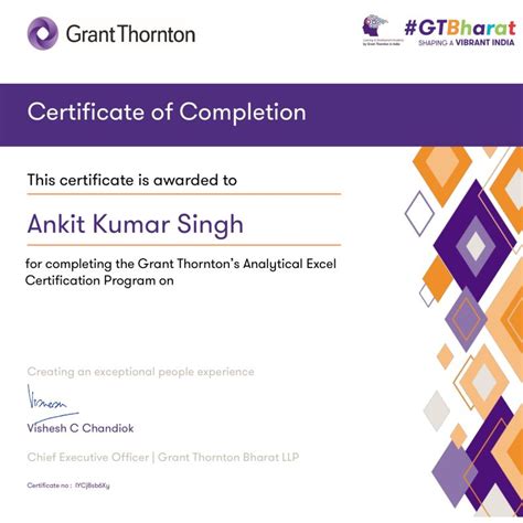 Ankit Kumar Singh On Linkedin Grantthornton Opportunities Analyticalexcel Excel Certification
