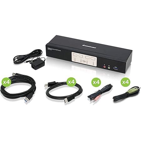 Amazon Com IOGEAR 2 Port USB DVI Cable KVM Switch 1920x1200 60Hz Remote Push Button