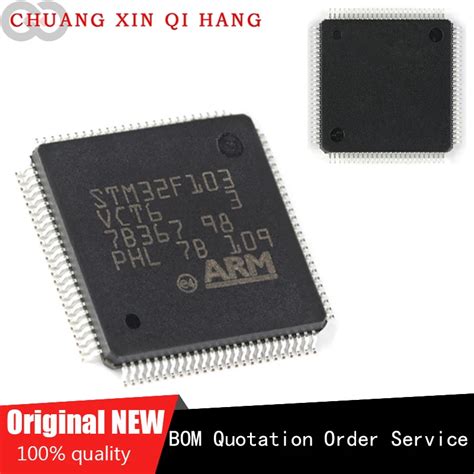 1 100pcs stm32f103vct6 stm32f103 stm32 lqfp100 mcu microcontroller chip
