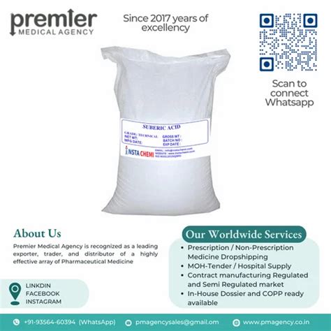 Suberic Acid Octanedioic Acid At ₹ 9050kg Api Intermediate In