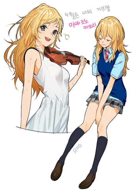 Safebooru Bare Shoulders Blonde Hair Blue Eyes Closed Eyes Dress Instrument Miyazono Kawori