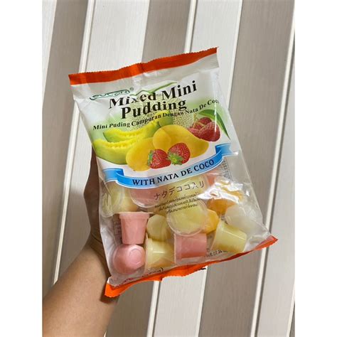 มินิพุดดิ้งผสมวุ้นมะพร้าว พุดดิ้งรสผลไม้ ลิ้นจี่ มะม่วง สตรอ เบอร์รี่ ฮันนี่เมล่อน เยลลี่ ตราโค