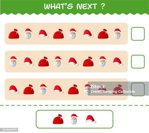 무엇 만화 크리스마스의 다음 교육 게임이 온다 규칙성을 찾고 행 작업을 계속합니다 사전 쇼올 년 어린이와 유아를위한 교육 게임