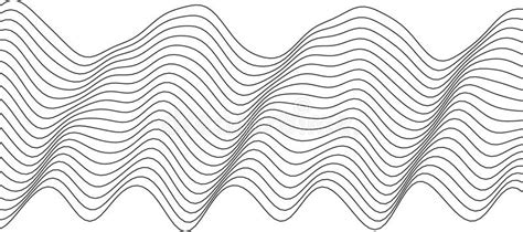 Abstract Black And White Wave Pattern Design For Creative Projects And Backgrounds Stock