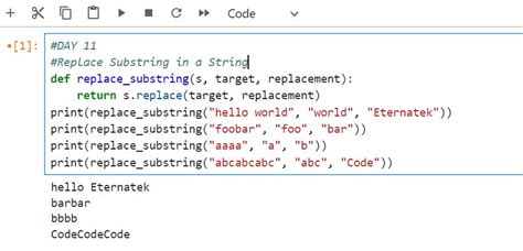 Day 11 Of 21day Coding Challenge Replace Substring In A String