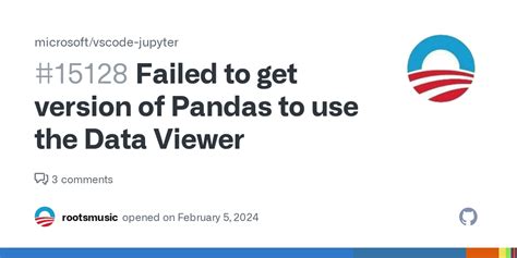 Failed To Get Version Of Pandas To Use The Data Viewer · Issue 15128
