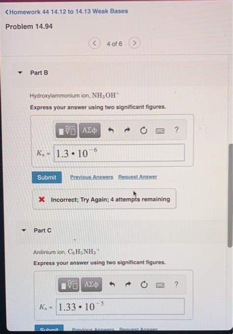 Solved Using Values Of Kb In Appendix C In The Textbook