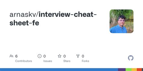 Github Arnaskvinterview Cheat Sheet Fe