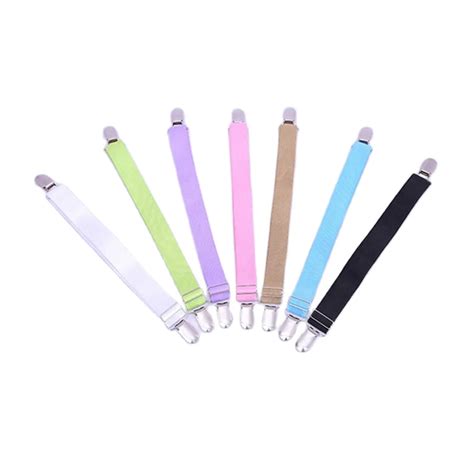 4pcs 조정 가능한 탄성 매트리스 커버 코너 홀더 클립 더블 헤드 클립 그리퍼 홀더 서스펜더 침대 시트 패스너빨래집게 Aliexpress