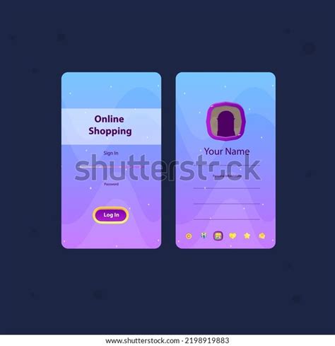 Game Ui Mobile App Online Shopping Stock Vector Royalty Free