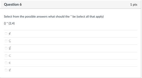 Solved Question 4 1 Pts Select From The Possible Answers