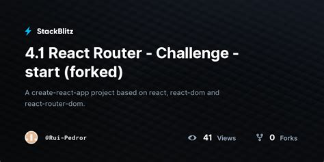 41 React Router Challenge Start Forked Stackblitz 41 React Router Challenge Start Forked Stackblitz