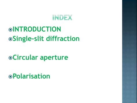 Diffraction Polarisation Pptx