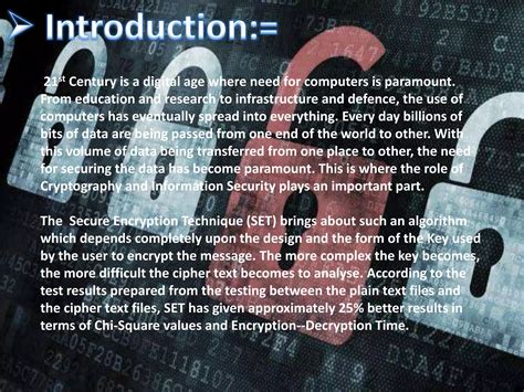 Secure Encryption Technique Set A Private Key Cryptosystem Ppt