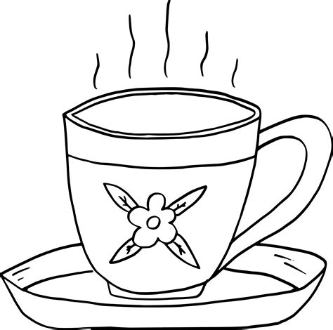 Coloriage Thé Dans Une Jolie Tasse à Imprimer Et Colorier