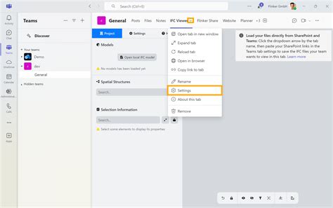 Setting Up The Ifc Viewer In Microsoft Teams Docs