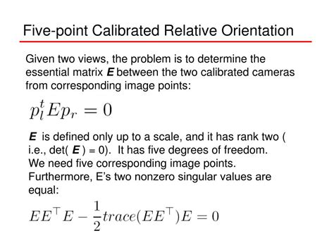 Ppt Using Galois Theory To Prove Structure Form Motion Algorithms Are