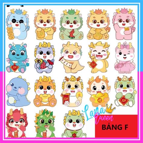 Set 10 Cái Lì Xì Chibi Chi Bi Chipi Con Mèo Lixi Tết 2024 Giáp Thìn Con