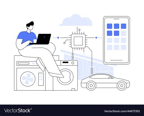 Iot Development Abstract Concept Royalty Free Vector Image