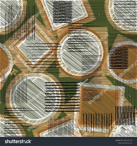 Patchwork Pattern On Textures Background Stock Vector Royalty Free