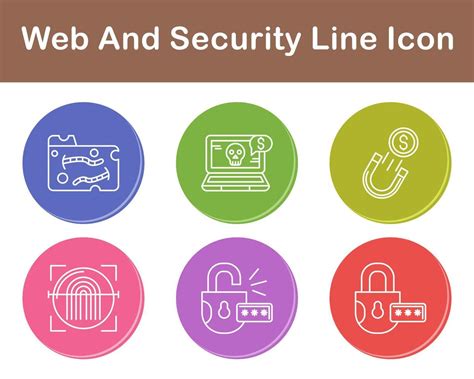 Web And Security Vector Icon Set 21428884 Vector Art At Vecteezy
