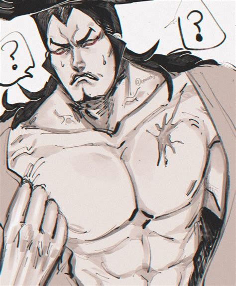 Kouzuki Oden One Piece Artist Request Third Party Source Boy Abs Bara Black Hair