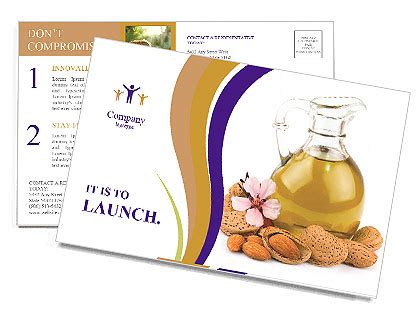 Almonds Oil Postcard Template And Design Id 0000095316